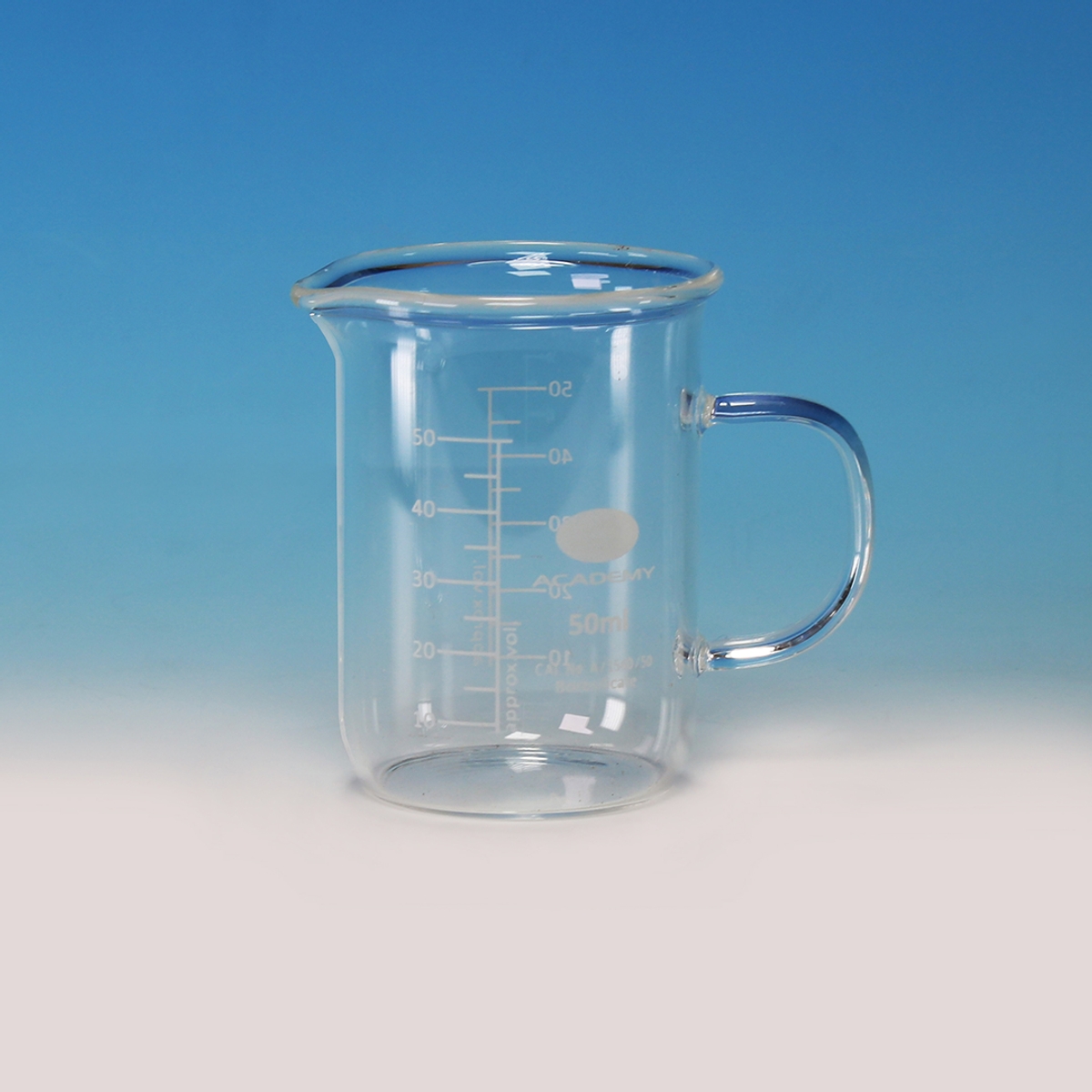 Academy Low Form Beaker with Handle - 3.3. Borosilicate - 50ml - Pack ...
