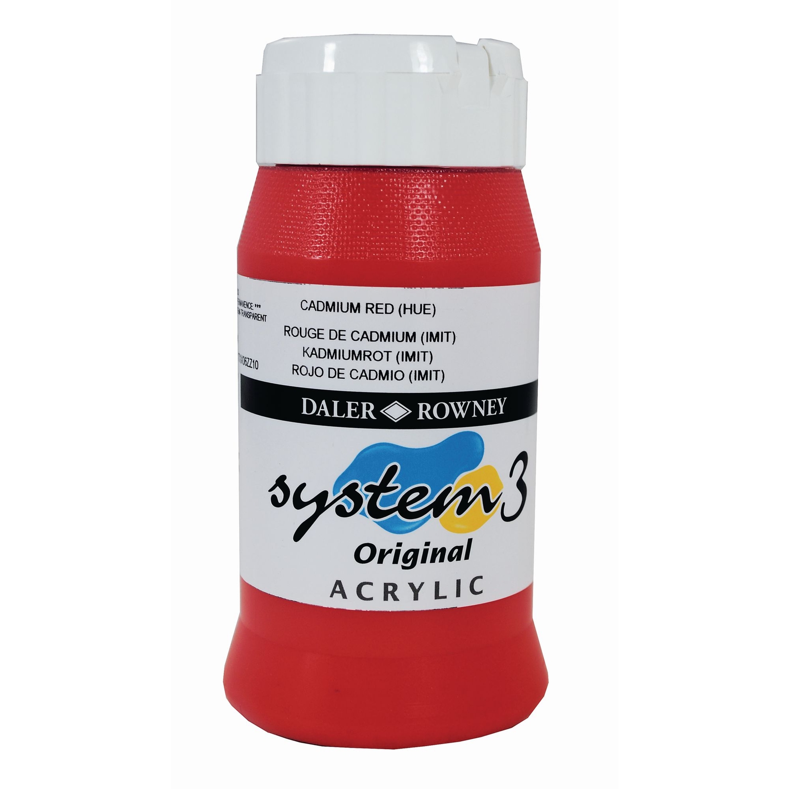 Daler-Rowney System 3 Acrylic Paint in Cadmium Red (Hue) - 500ml Bottle ...