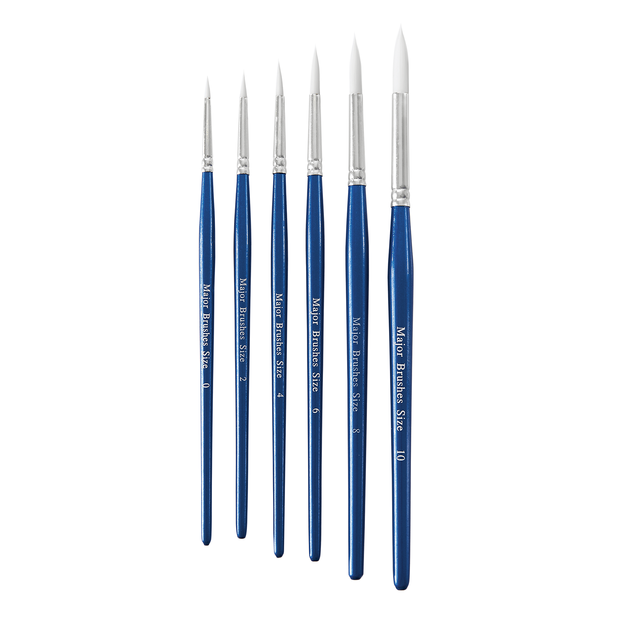 White Synthetic Sable Brushes - Size 0 - Pack of 10 - HE68191 | Hope ...