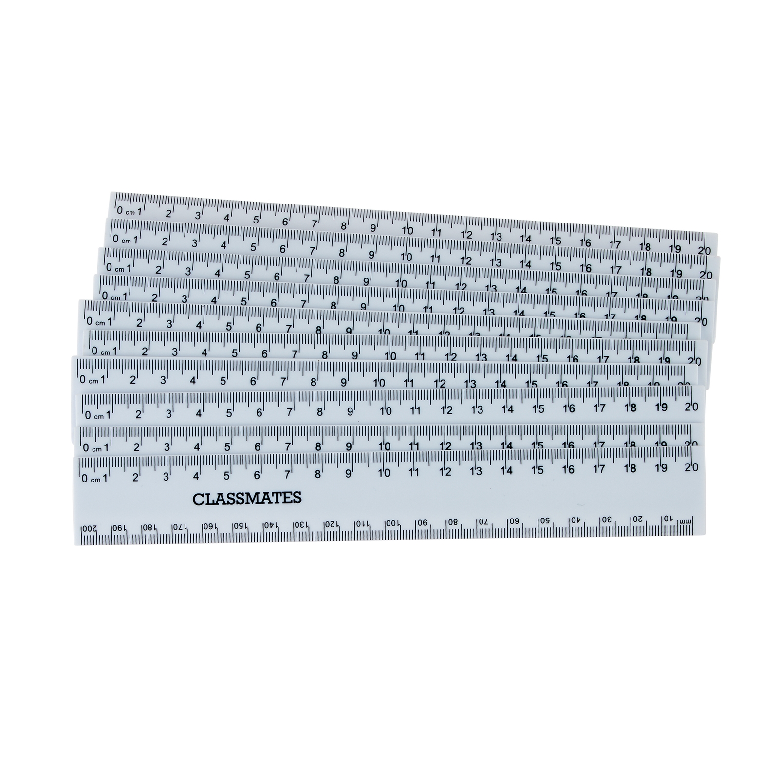 Classmates Shatter Resistant Ruler White 200mm/20cm - Pack of 10 | Hope ...