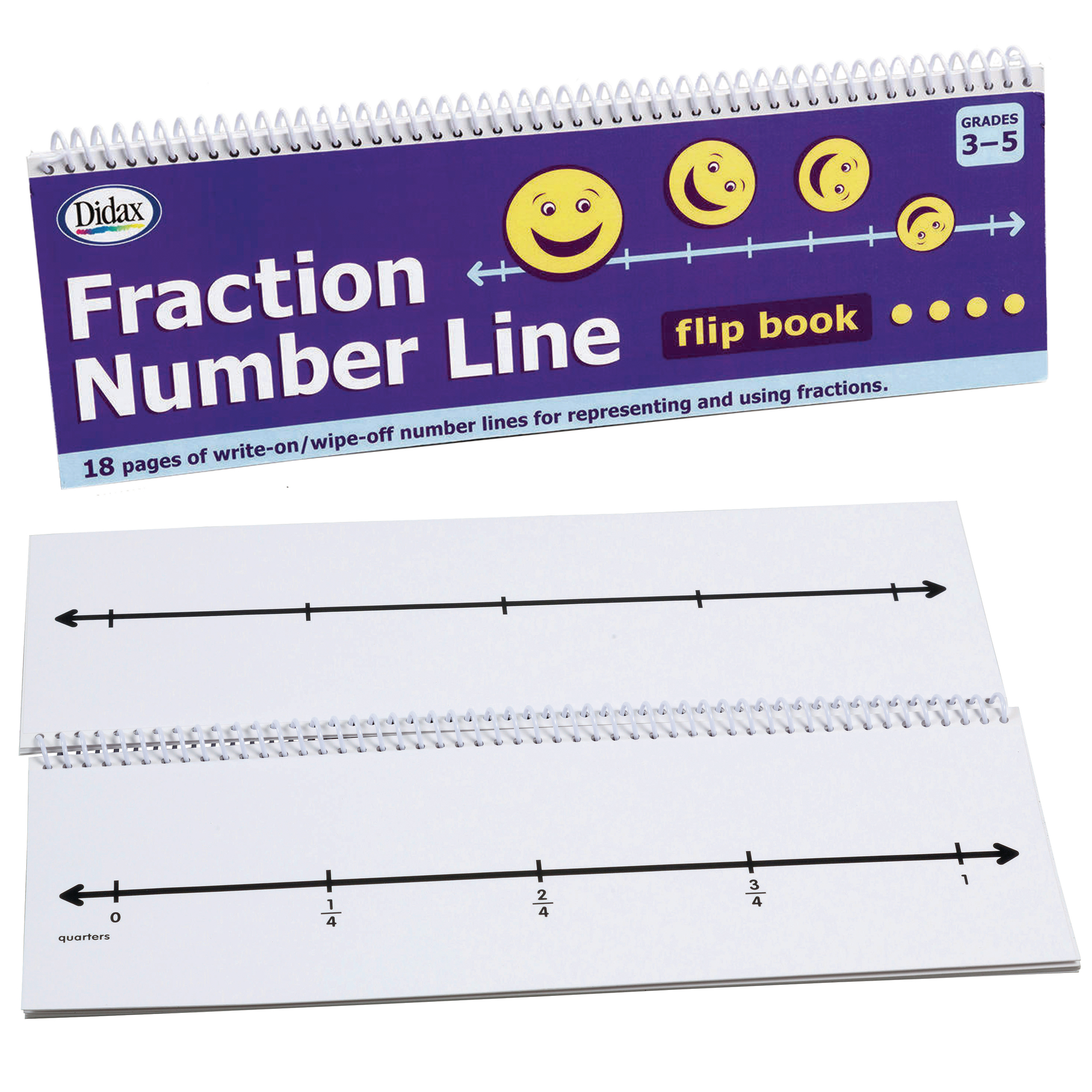 Fraction Number Line Flip Book HE1553915 Hope Education fraction-number-line-flip-book-he1553915-hope-education