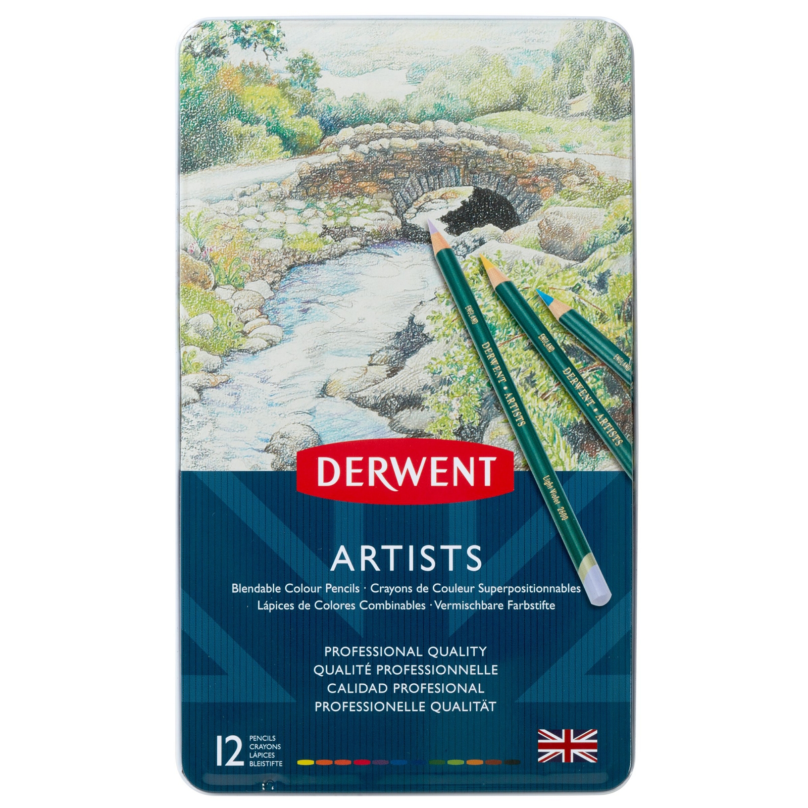 Derwent Artists Colouring Pencils - Tin 12