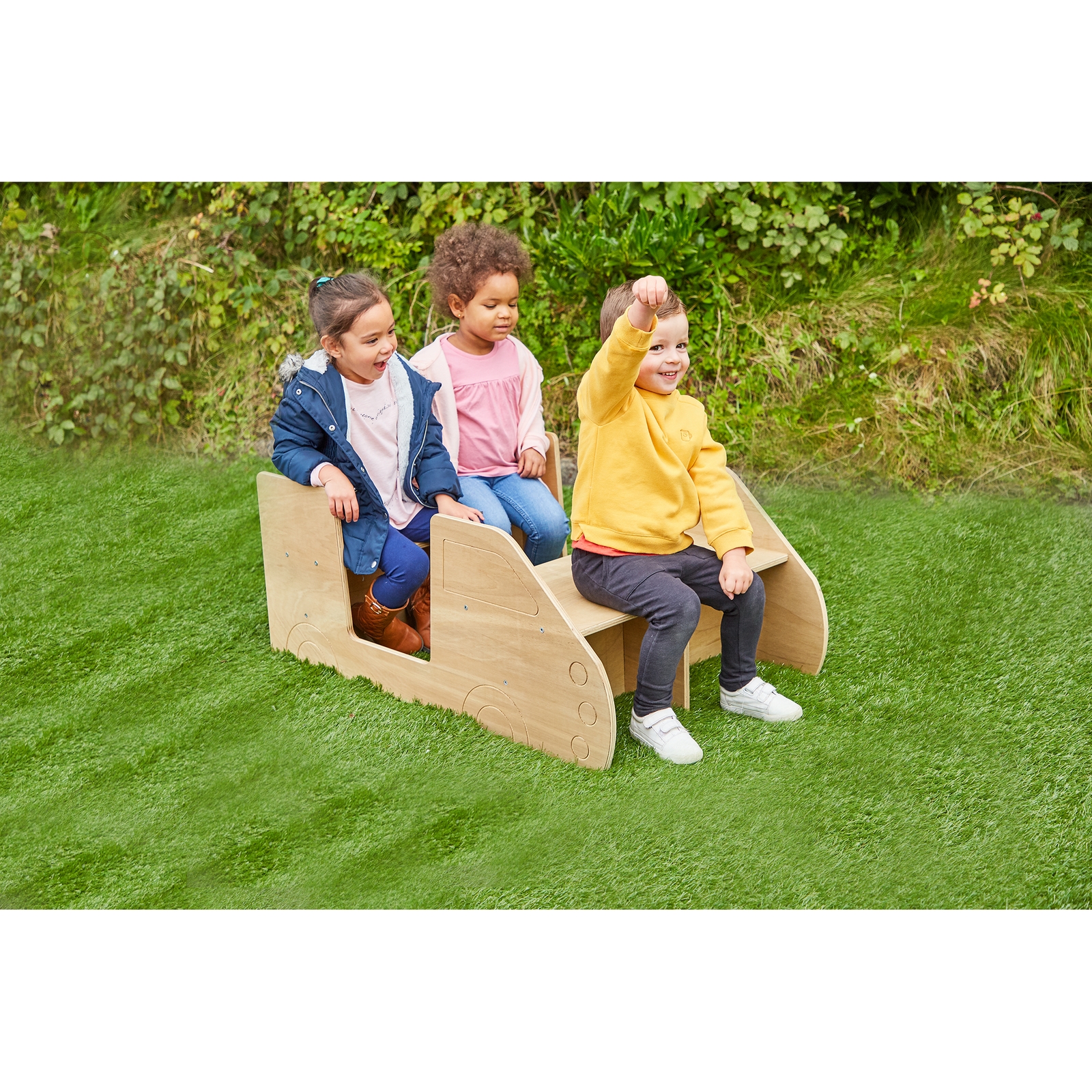 Outdoor Wooden Role Play Car - W650 x L1000 x Seat Height 250mm - Each