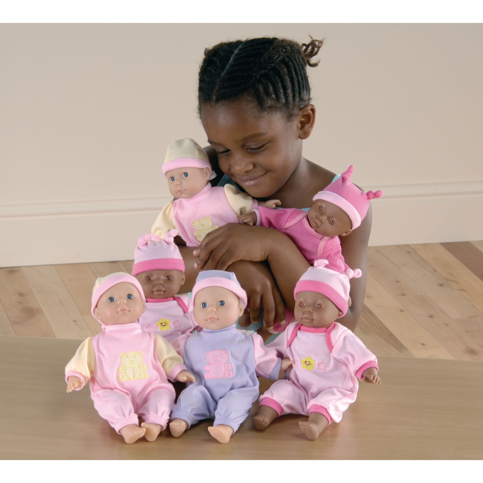 Miniature Soft-Bodied Dolls - Pack of 6