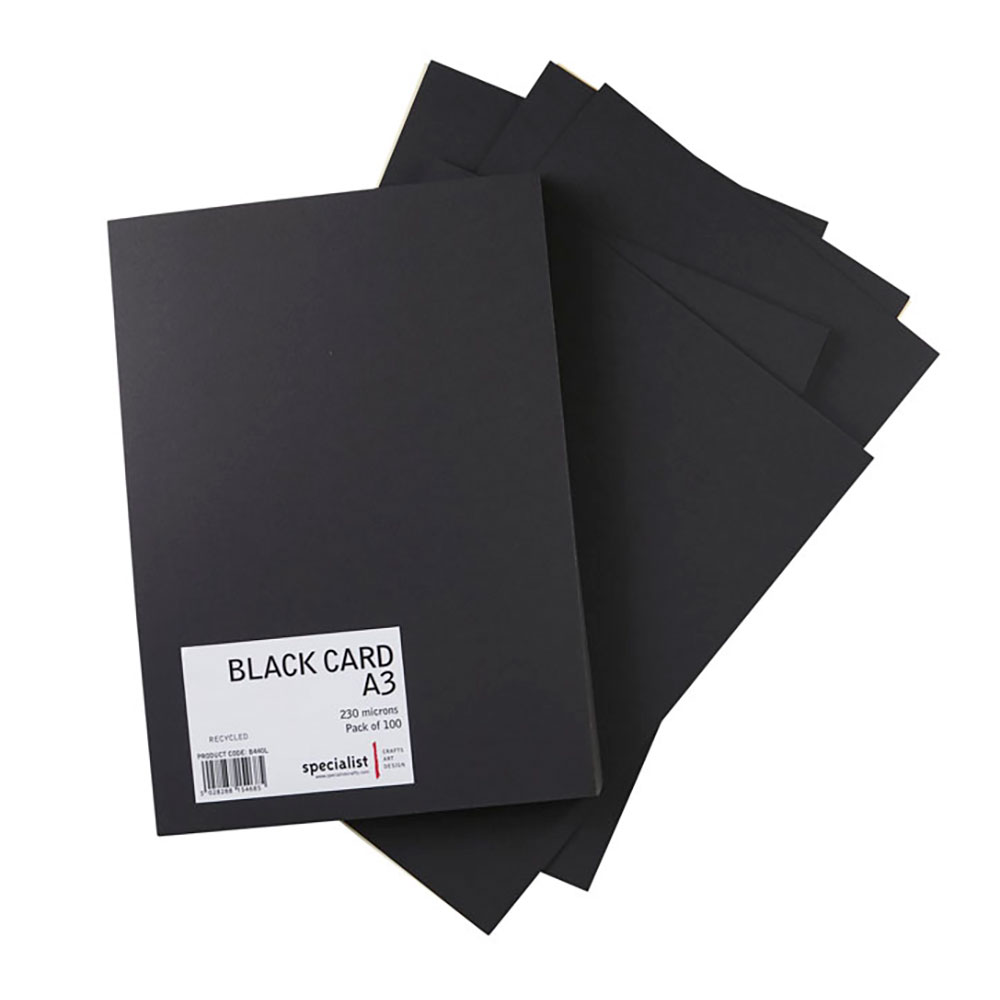 B440L - Black Card 230 Microns - A3. Pack of 100 | Findel Dryad UAE
