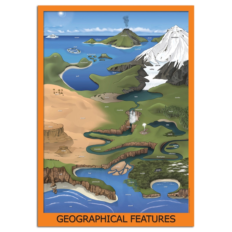 WG4370 - Geographical Features Poster | Findel Dryad UAE