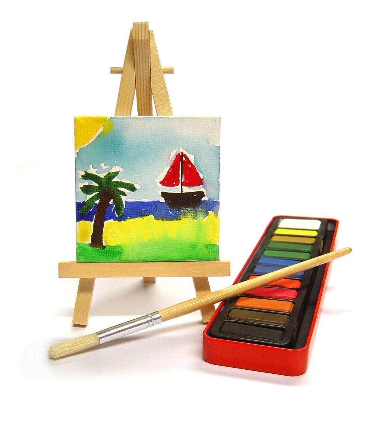 Mini Canvas with Easel & Canvas Size 7.5 x 7.5cm | DRYCAN0303E | Findel ...