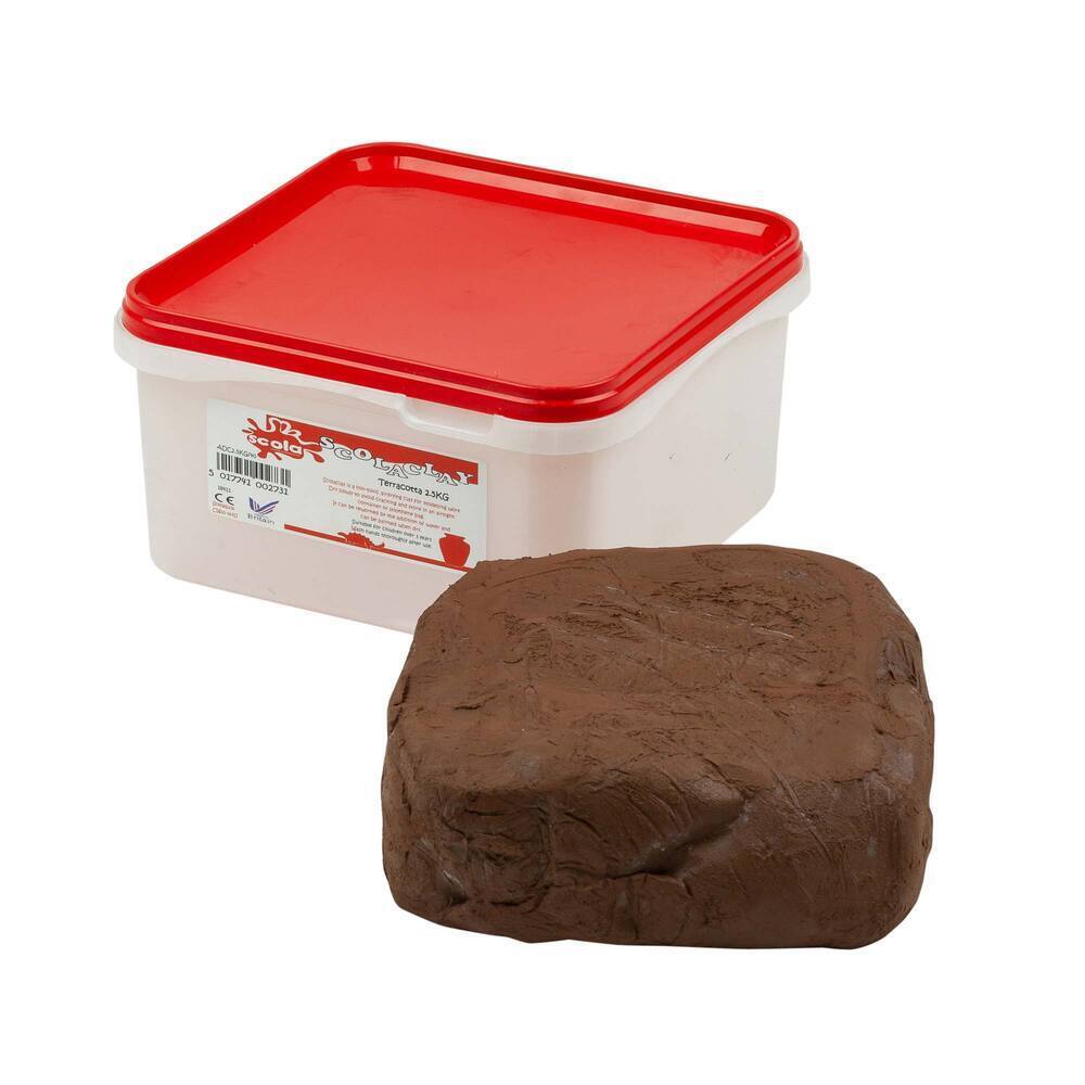 DRYCLAY25TC - Air Hardening Clay (No Fibres) 2.5kg Tub - Terracotta ...