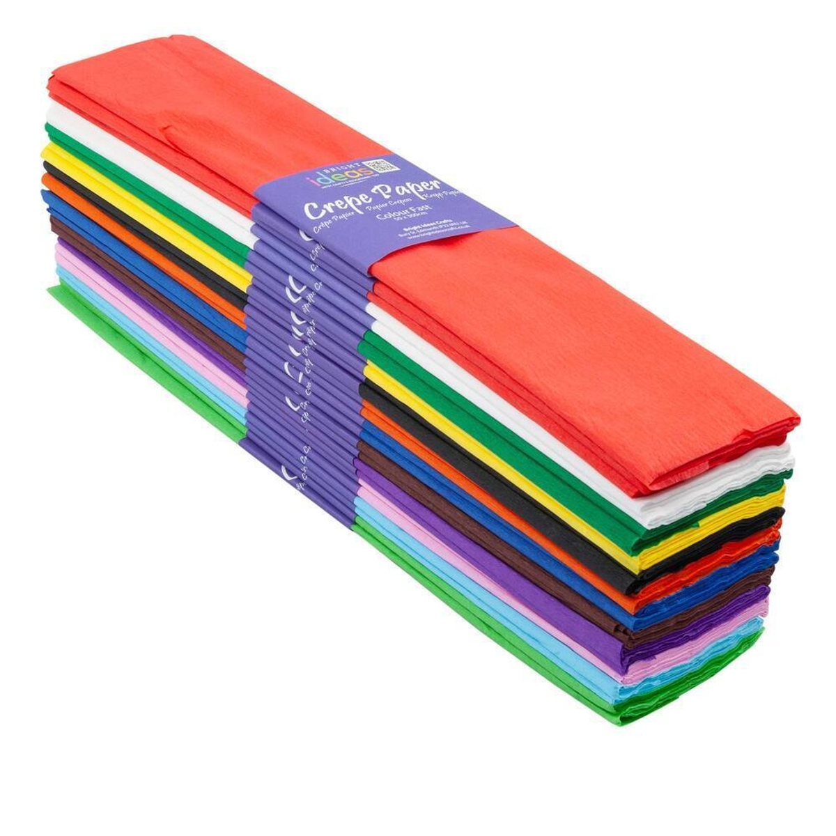 Crepe Paper 500mm x 3m - Assorted Colours - Pack of 25 | DRYCREP25A ...