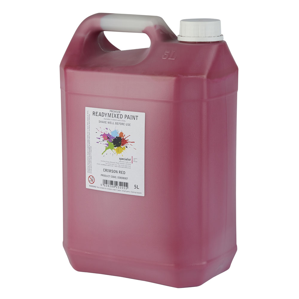 D383B007 - Specialist Crafts Premium Readymixed 5L - Crimson Red ...
