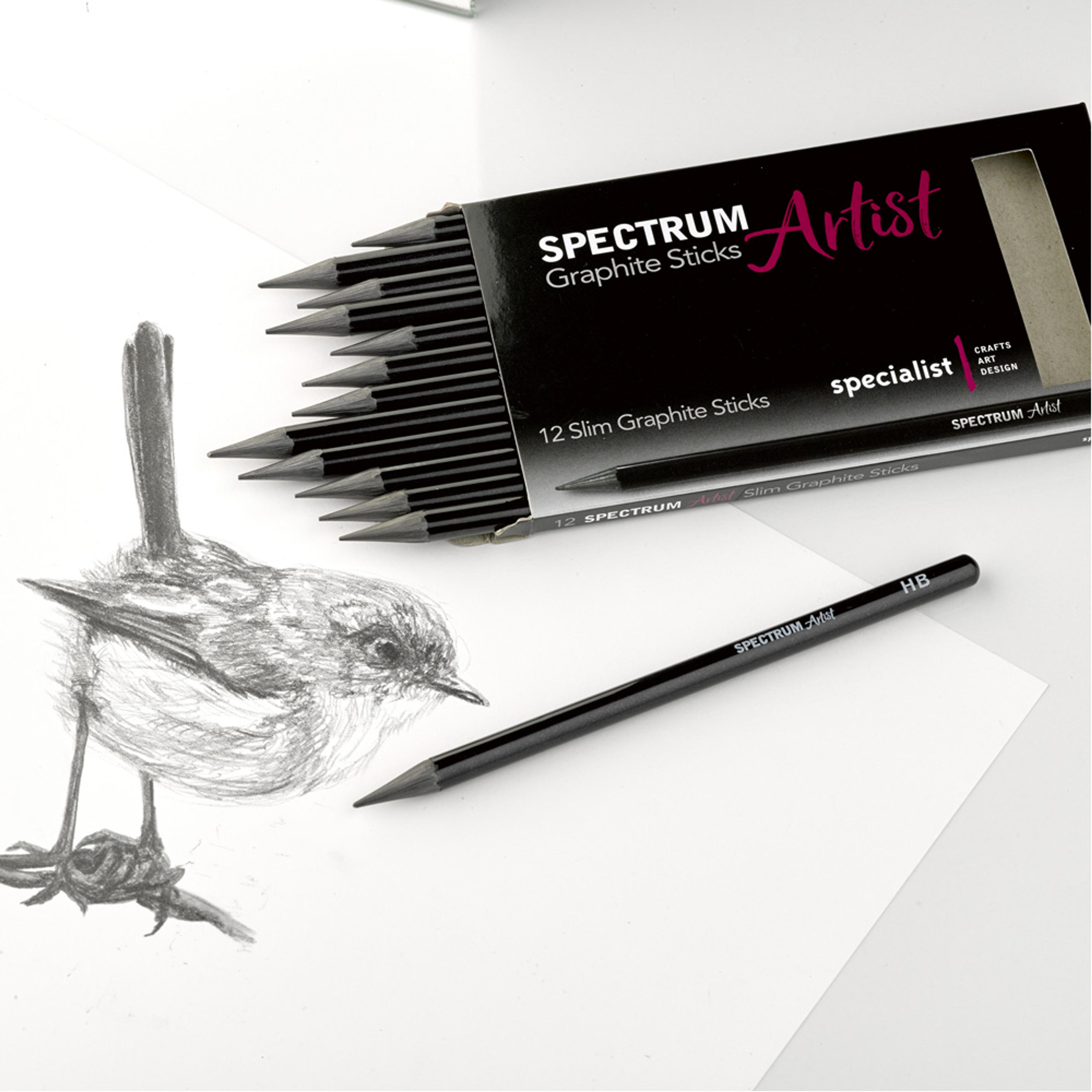Spectrum Artist Slim Graphite Sticks - 6B. Pack of 12 | D509A004 ...
