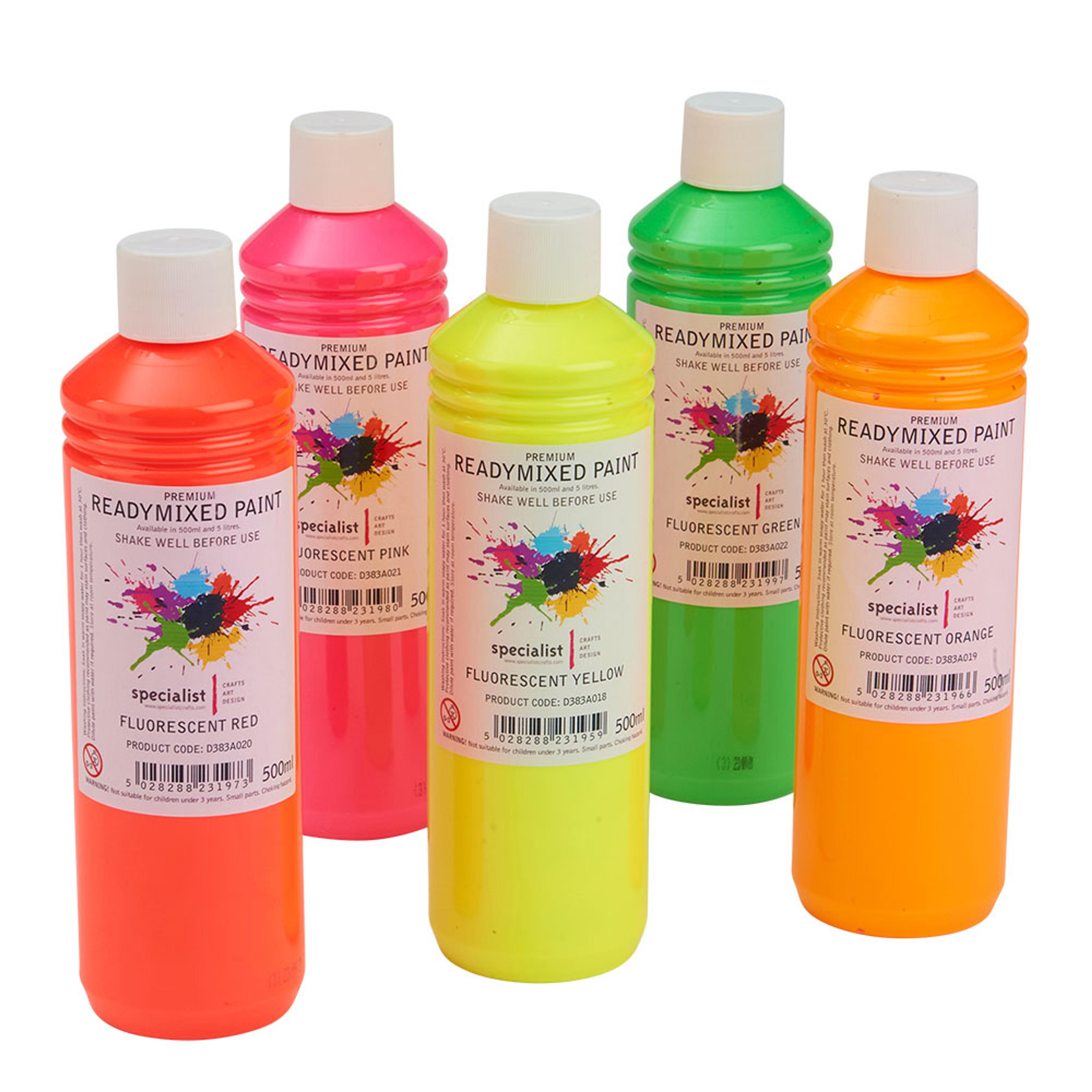 Specialist Crafts Premium Readymixed 500ml - Fluorescent Set | DM383B ...