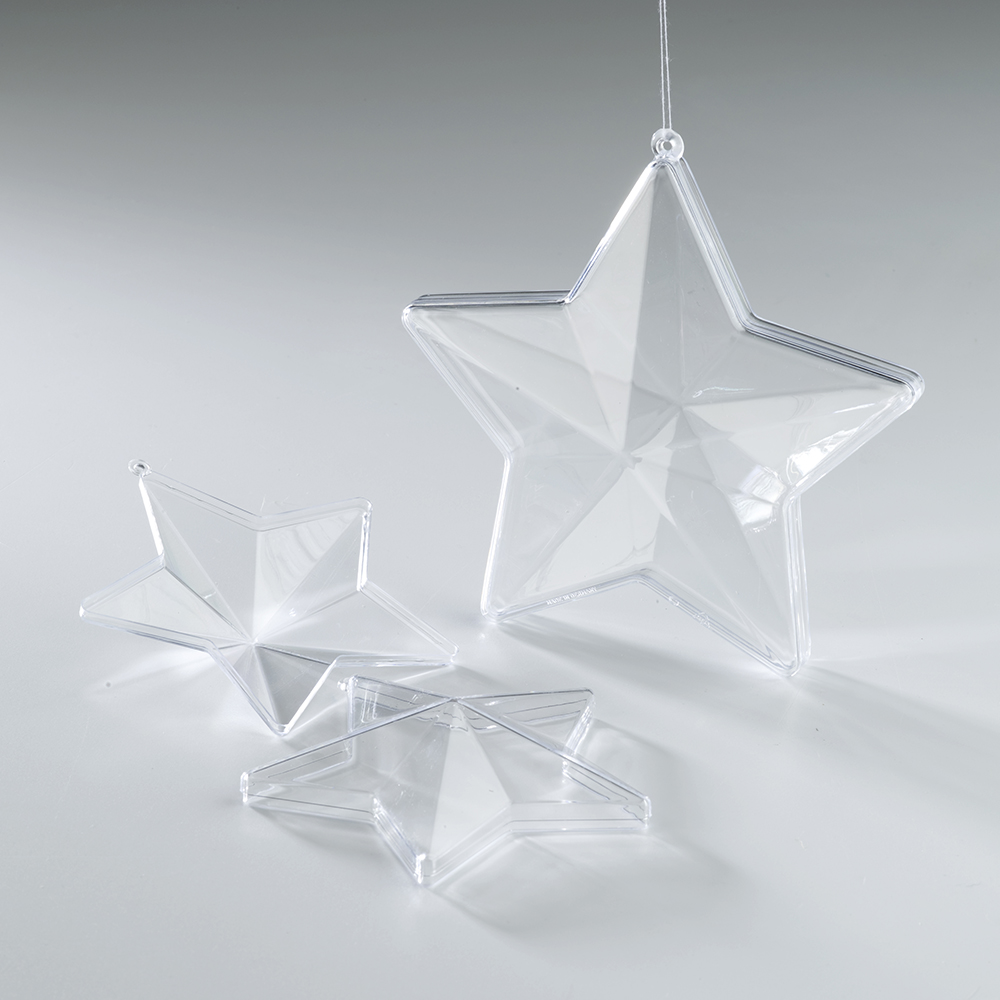 E629A - Clear Plastic Stars - 100mm | Findel Dryad UAE