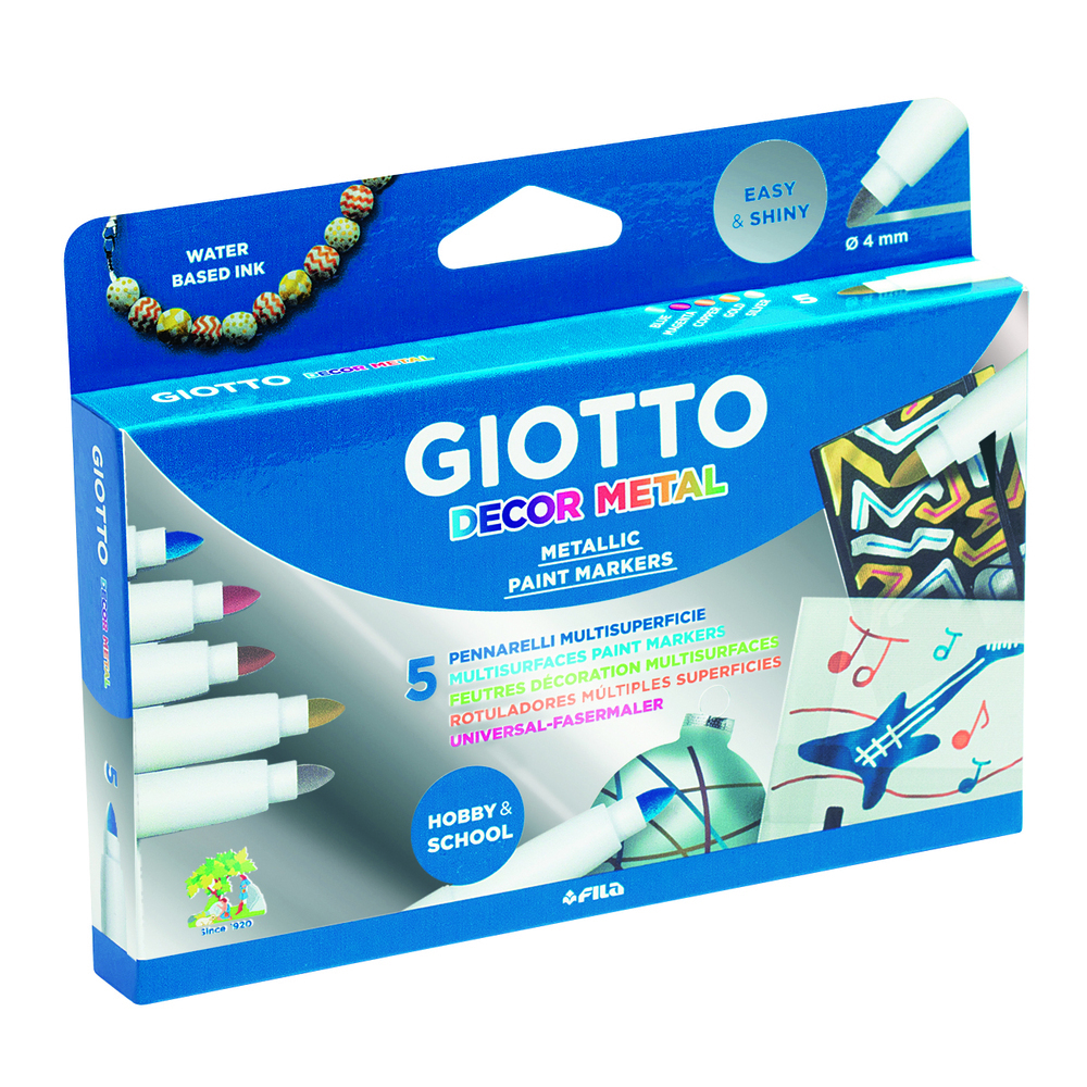 DRYG4529 - Giotto Felt Tips Metallics - Pack of 5 | Findel Dryad UAE