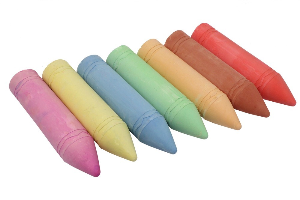 DRYGCHP7 - Giant Pencil Chalks Assorted - Pack of 7 | Findel Dryad UAE