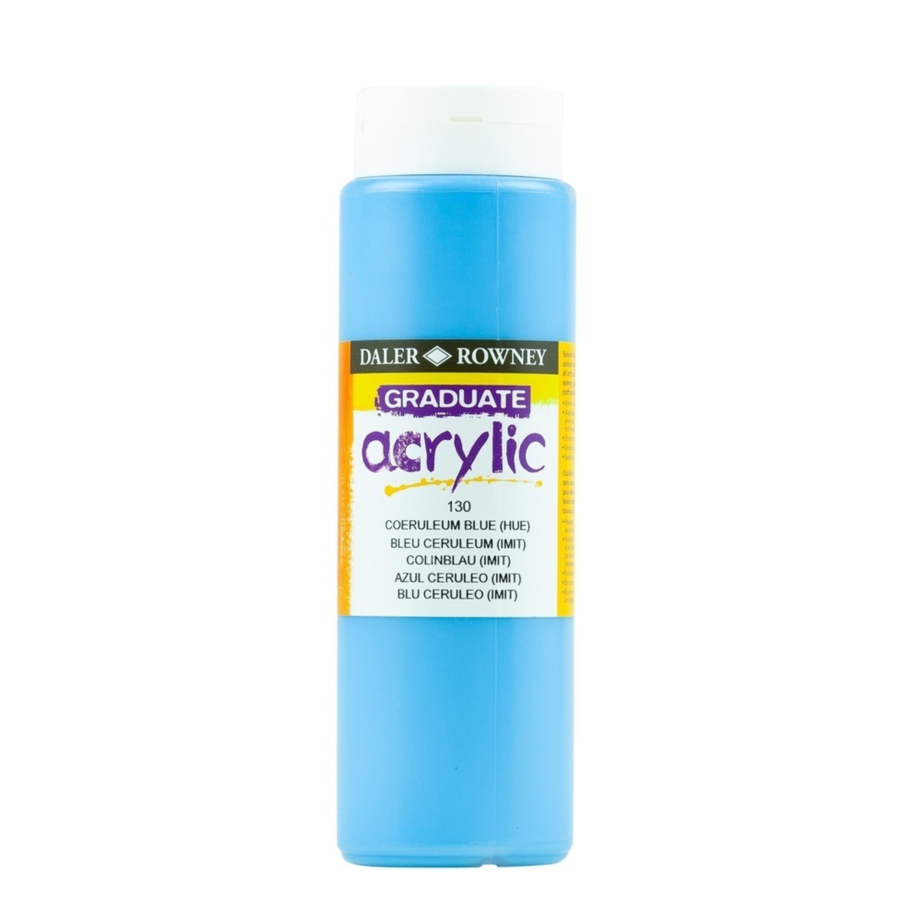 Daler & Rowney Graduate Acrylic 500ml - Coeruleum Blue Hue ...