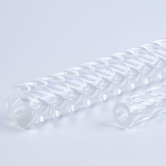 MT198B - Clear Extruded Corrugated Twisted Acrylic Tube - 500mm x 19mm ...
