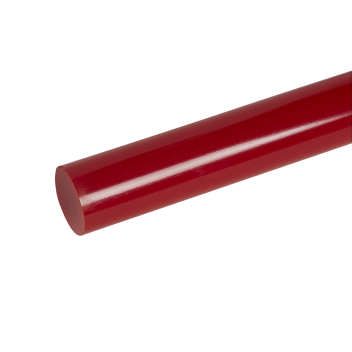 Coloured Round Extruded Acrylic Rod - 610mm x 9mm dia. - Opaque Red ...