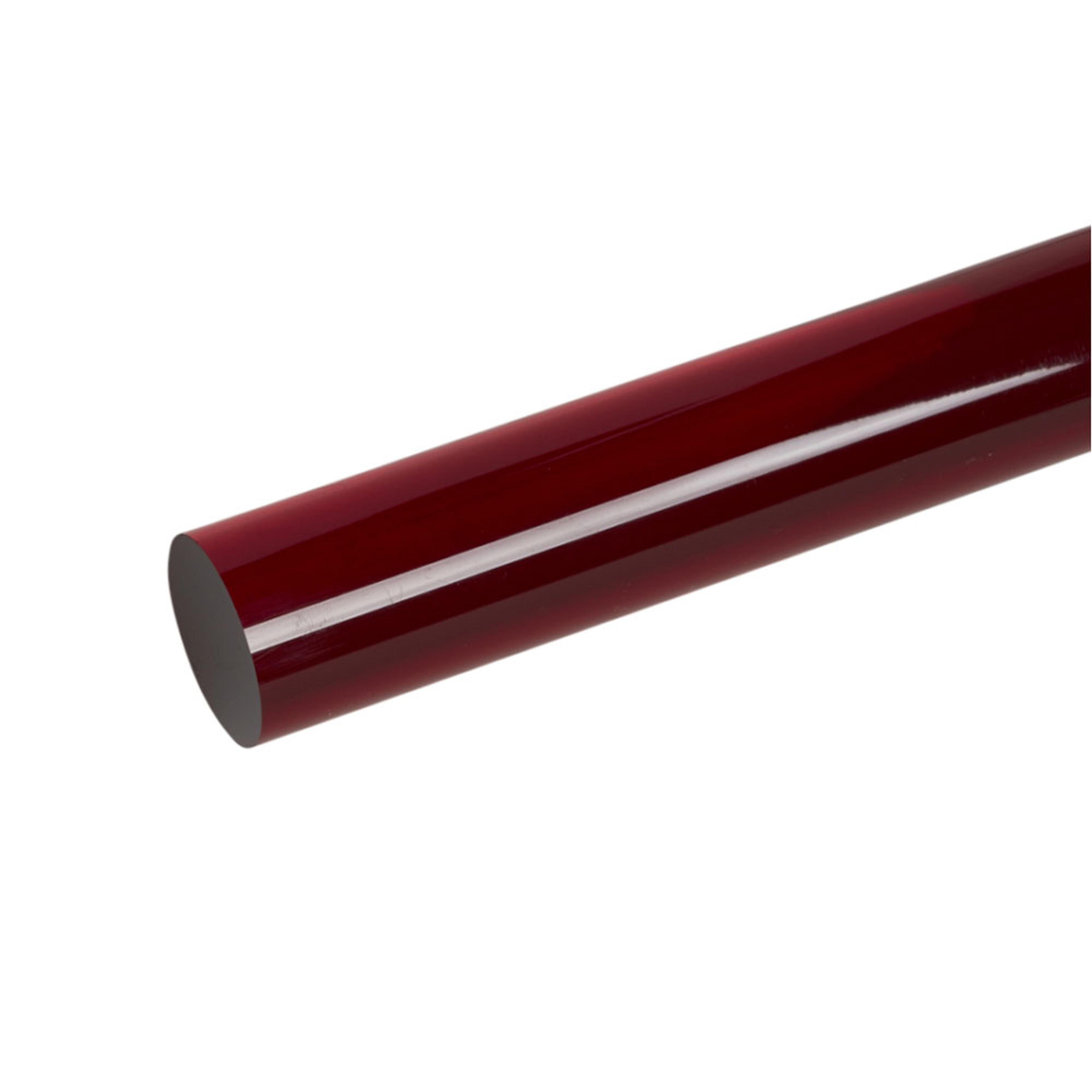 Coloured Round Extruded Acrylic Rod - 610mm x 9mm dia. - Transparent ...