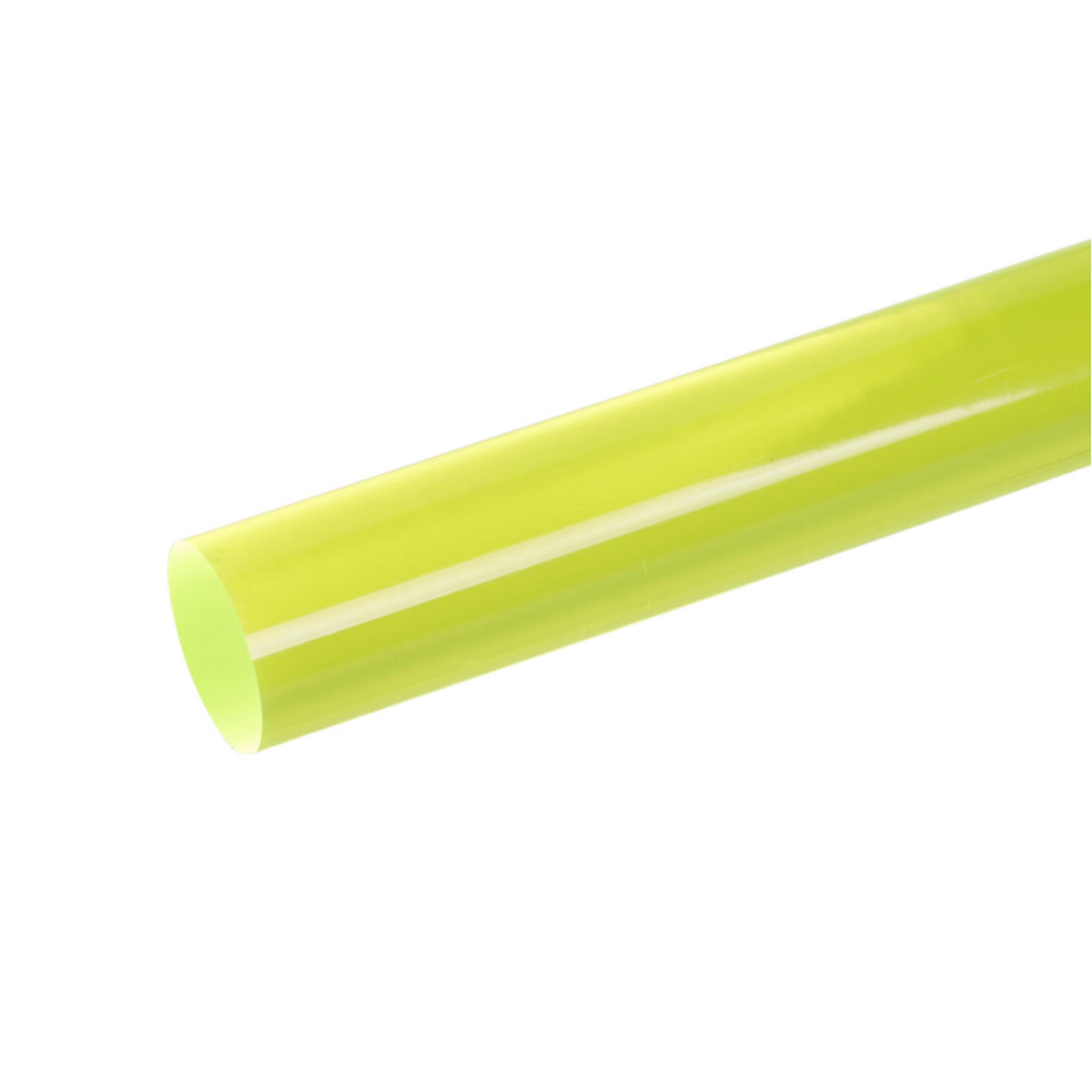 Coloured Round Extruded Acrylic Rod - 610mm x 6mm dia. - Fluorescent ...