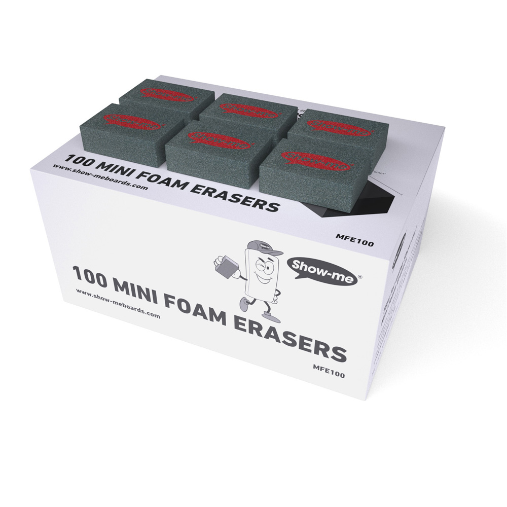 P389 - Show-me Mini Foam Erasers. Pack of 100 | Findel Dryad UAE