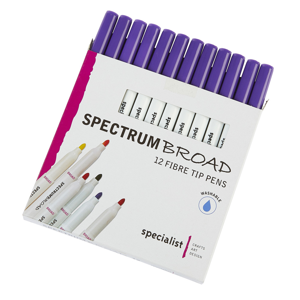 P400A005 - Spectrum Broad Pens - Purple. Pack of 12 | Findel Dryad UAE