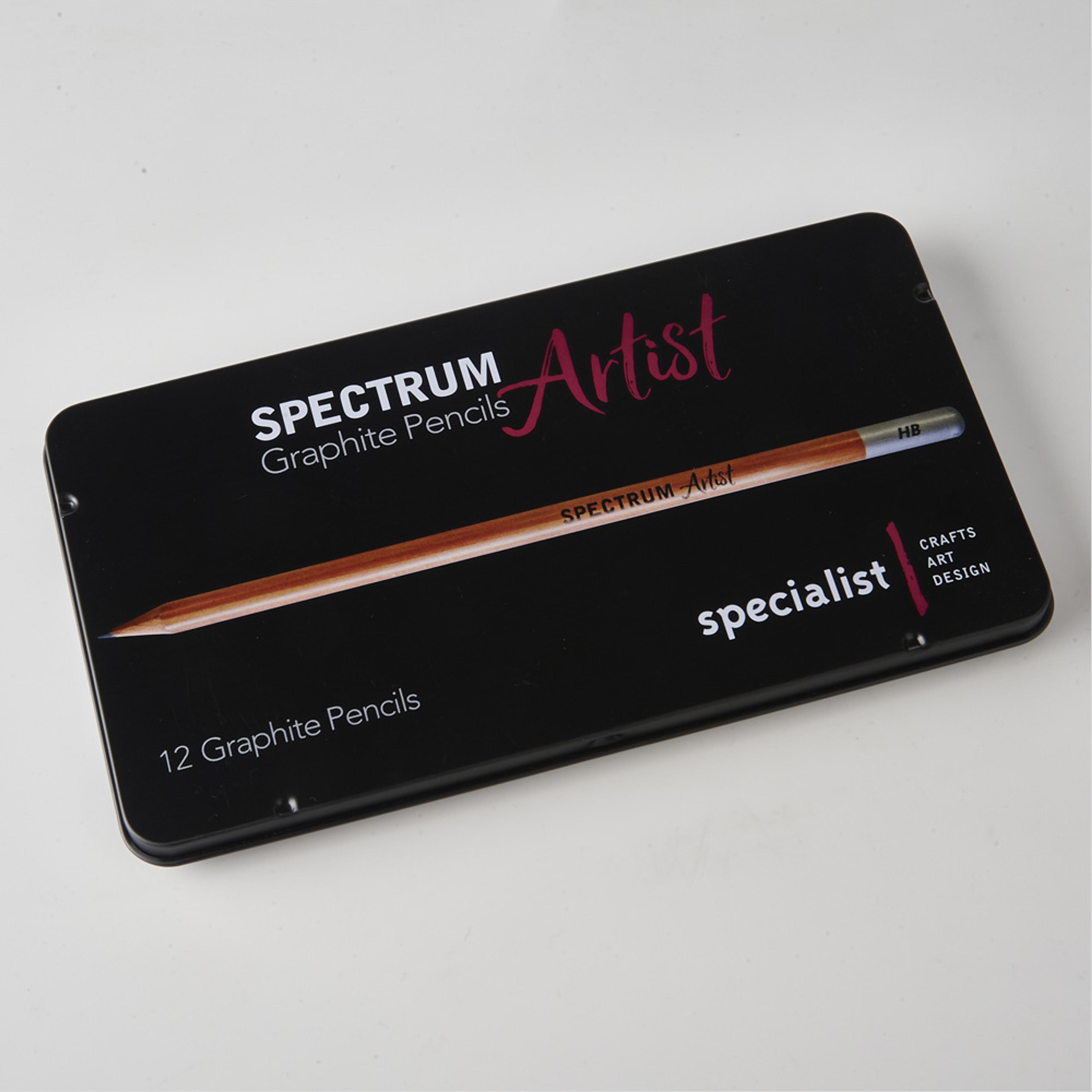 Spectrum Artist Graphite Pencil Tin. Set of 12 | P421B | Findel Dryad