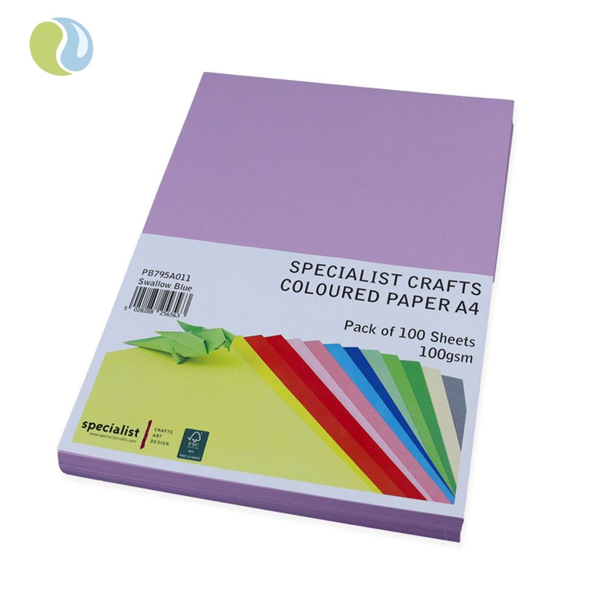Specialist Crafts Coloured Paper A4 100gsm - Swallow Blue - Pack of 100 ...
