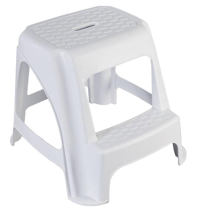 Plastic 2 Step Stool - White | DRYPLTL2 | Findel Dryad