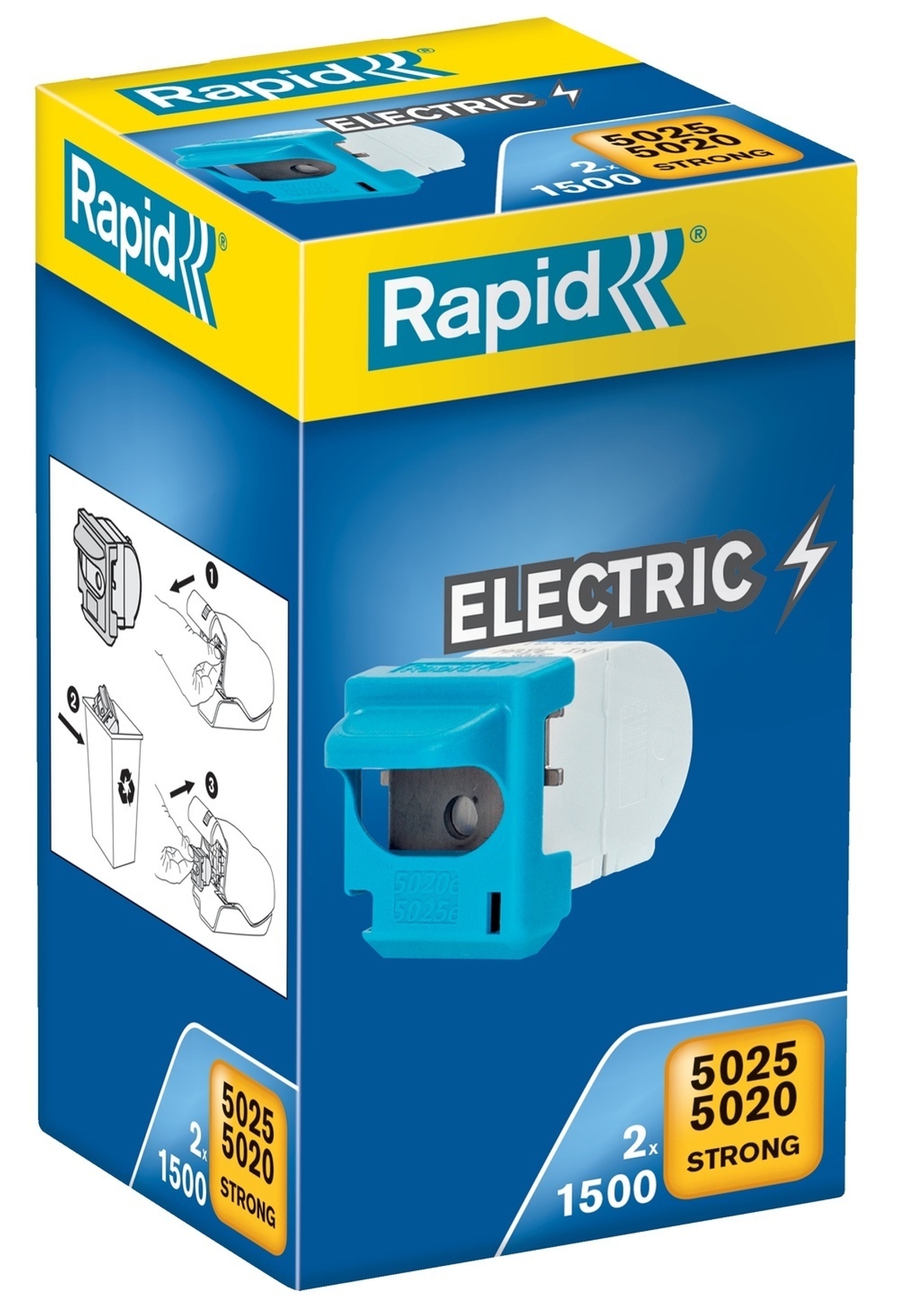 Rapid Electric Staples Cassette 50/20 x 2 | DRYRP5020CA | Findel Dryad