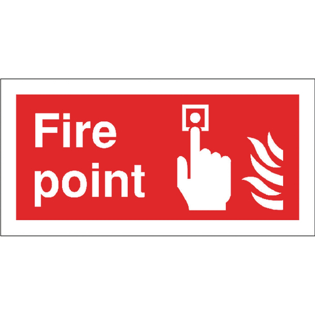 Fire Point Sign 100 x 200mm S/A | DRY11164SR | Findel Dryad